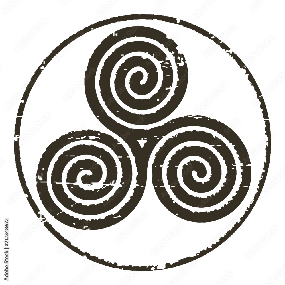 Triskelion, an ancient religious European (Slavic, Celtic) symbol ...