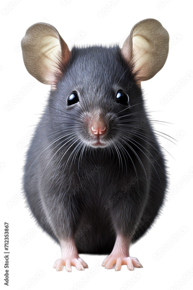 Black Mice face hand drawn realistic style on transparent background ...