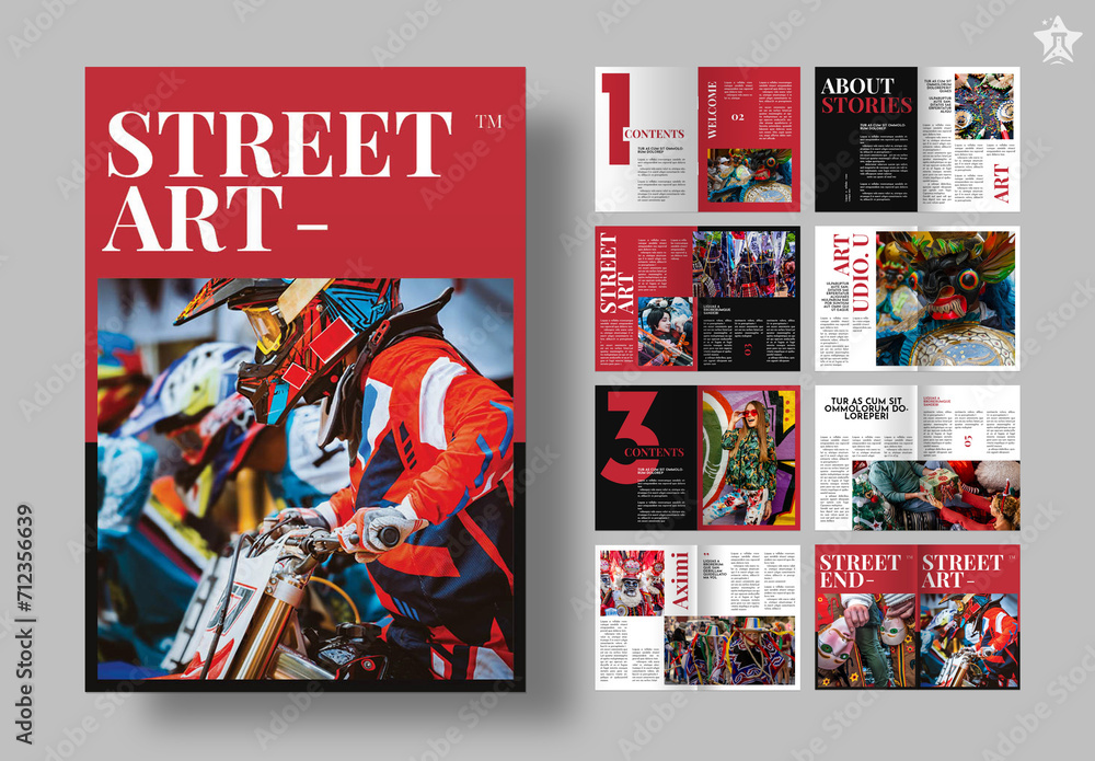 Street Art Magazine Stock Template | Adobe Stock