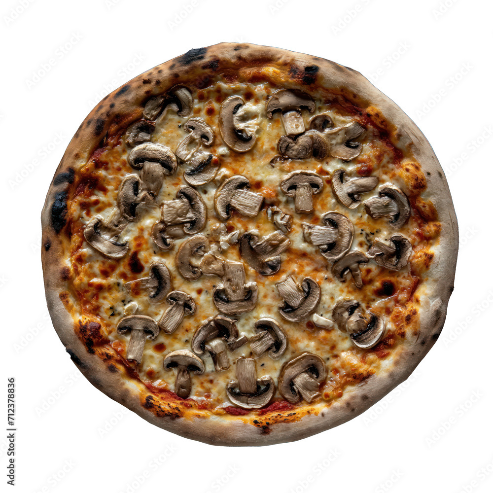pizza funghi with mushrooms . Clipart PNG image . Transparent ...