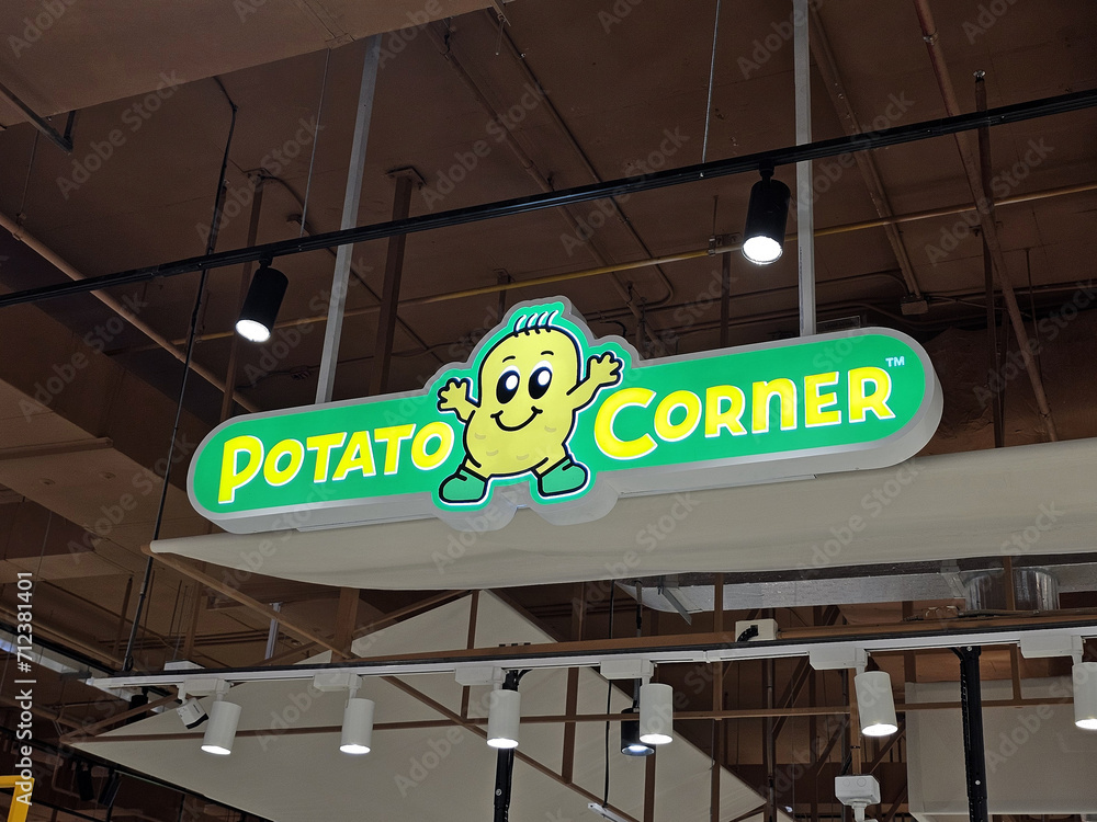 BANGKOK, THAILAND - JANUARY 18, 2024: Potato Corner sign. Potato Corner ...