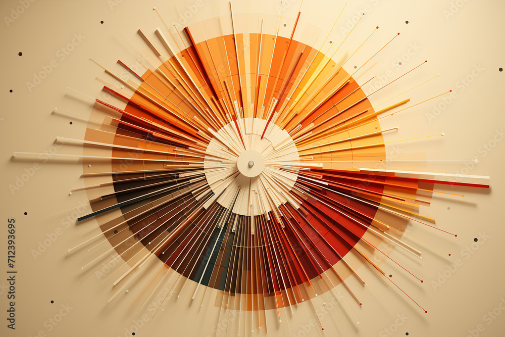 An Elegant Sunburst Chart With Radiating Segments Providing A Visually Rich Representation Of