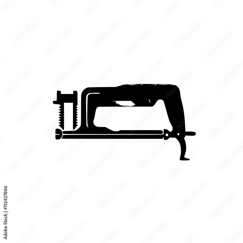 Reciprocating saw SVG Black and White Illustration Art Generative AI ...