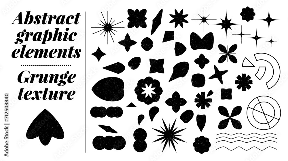Colección de formas variadas con textura grunge. Recursos graficos para ...