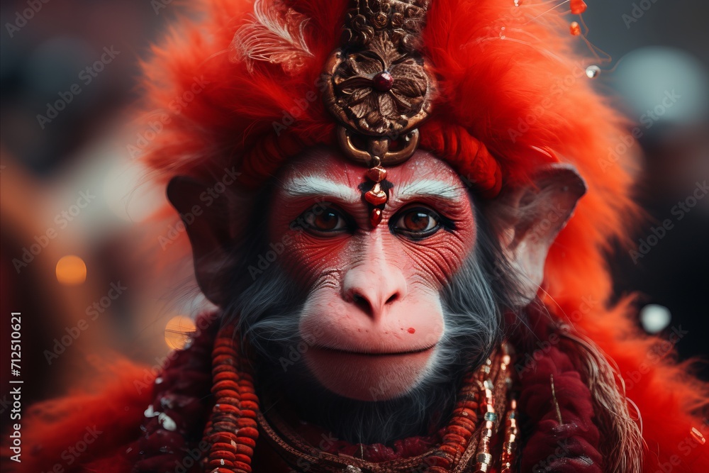 Hanuman jayanti deity image, indonesian celebrations with vibrant ...