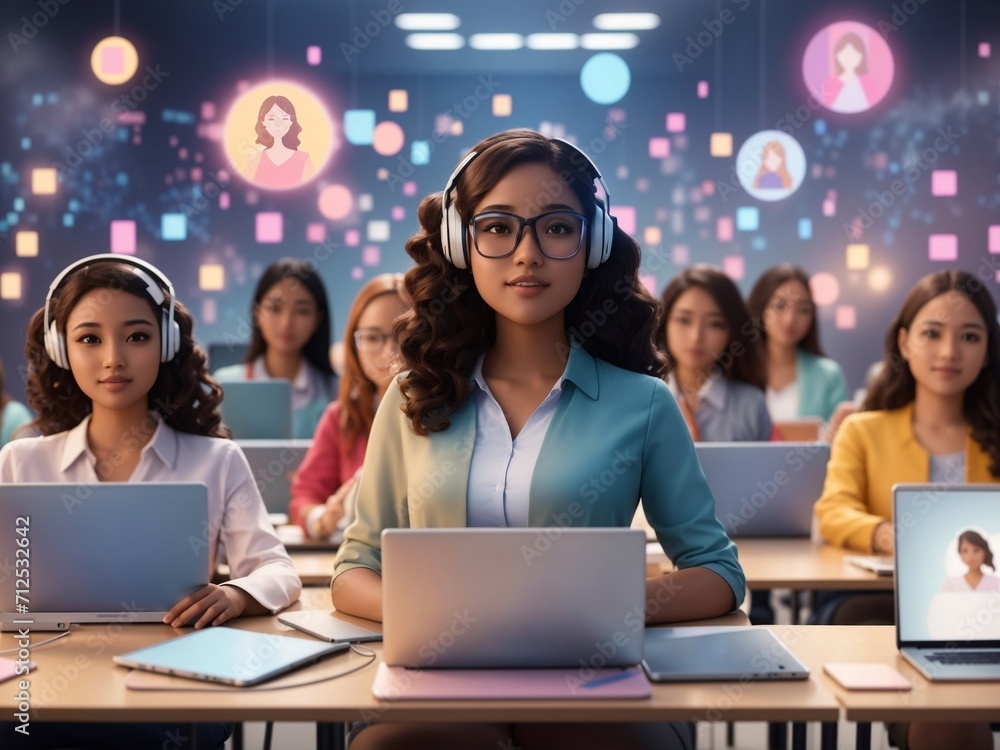 Digital Classroom Empowerment: Women Transforming Knowledge through AI ...