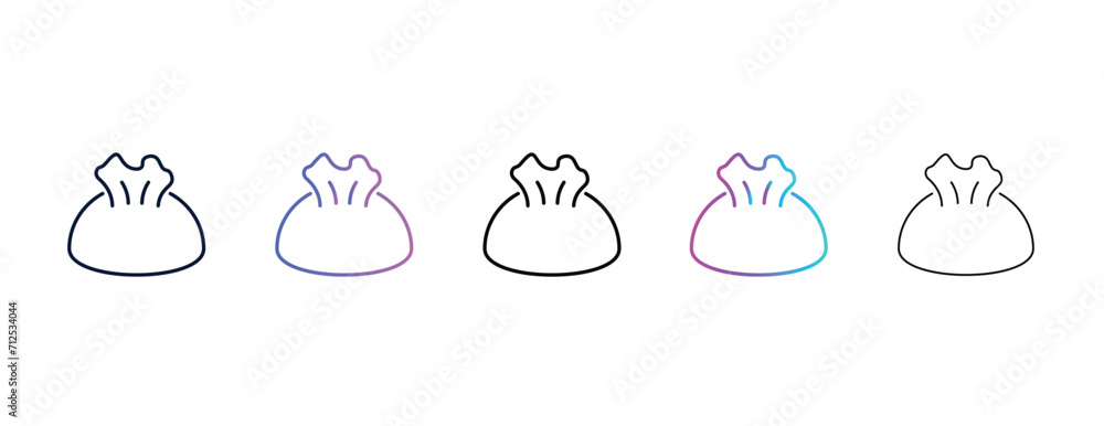 dim sum outline icon. Filled, line, gradient, thin icon from hotel and ...