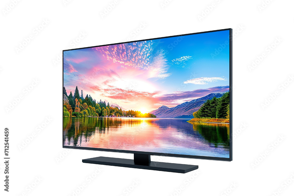 TV 4K flat screen lcd or oled, plasma realistic, White blank HD monitor ...