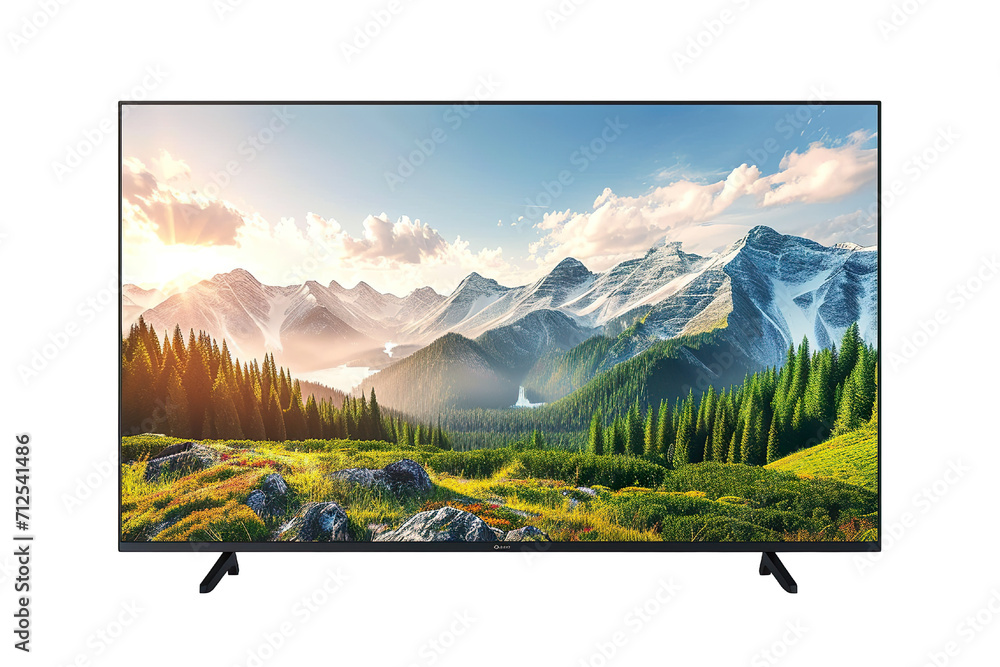 TV 4K flat screen lcd or oled, plasma realistic, White blank HD monitor ...