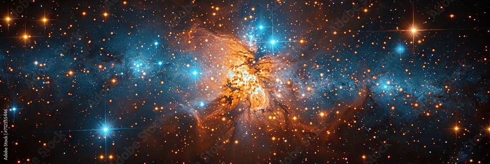 Illustration Shows a Dense Field of Stars in Space - There are Numerous ...