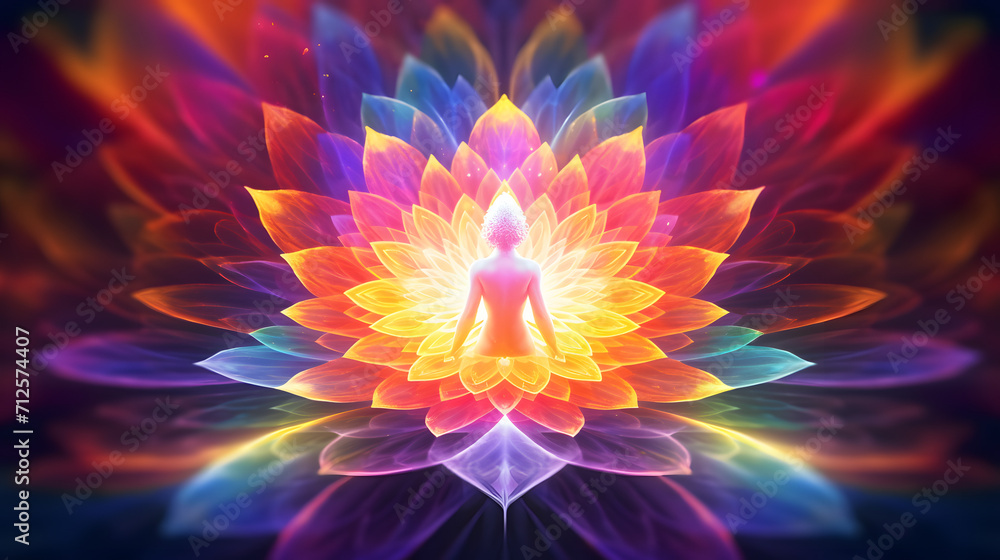 psychadelic chakra activation imagery during the peace and love era ...