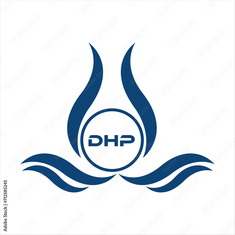 DHP letter water drop icon design with white background in illustrator, DHP Monogram logo design ...