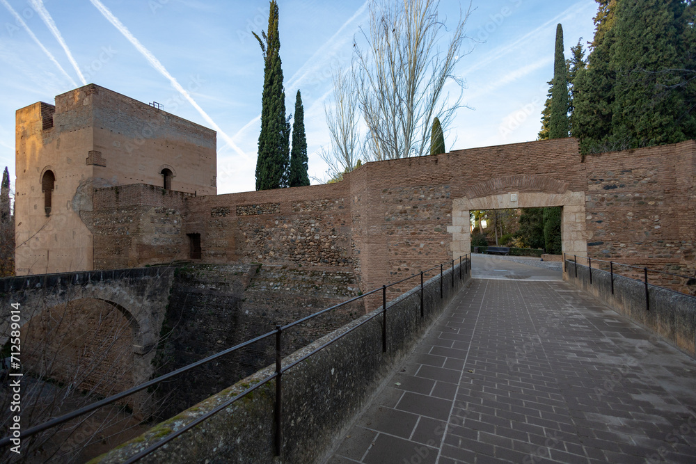 Granada, Nasrid palaces, Andalusia, Spain. The Alhambra is a palace and ...