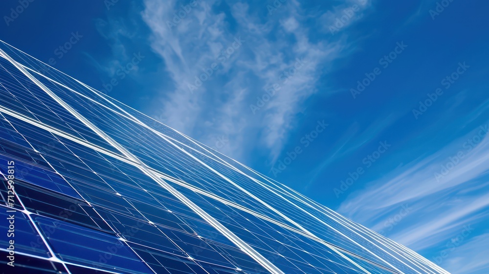 A backdrop featuring solar panels with room for text, highlighting the ...