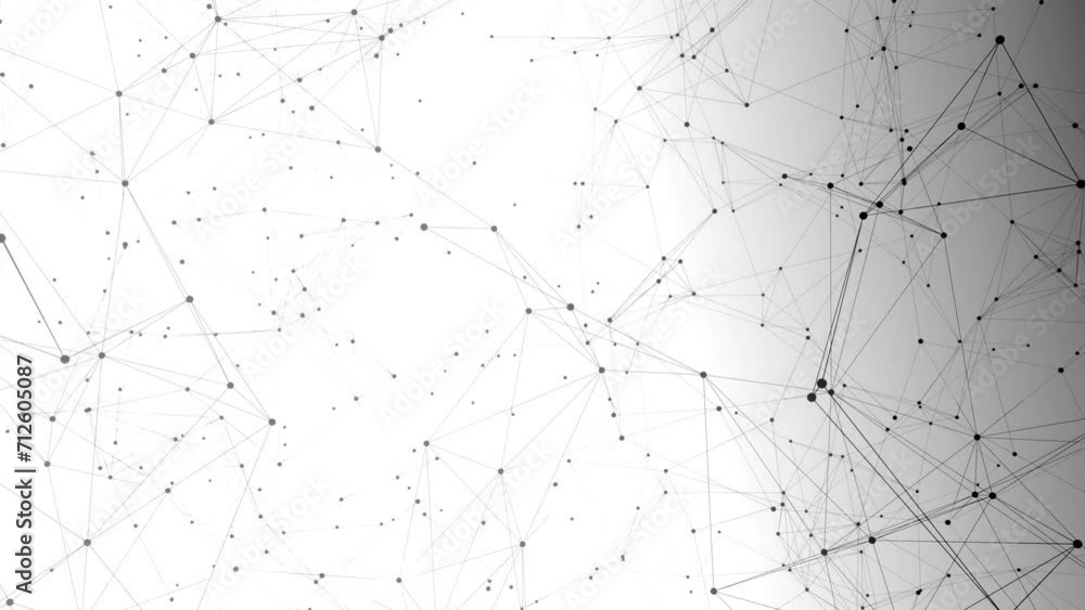 Plexus, polygon network in black and white. Abstract plexus, science ...