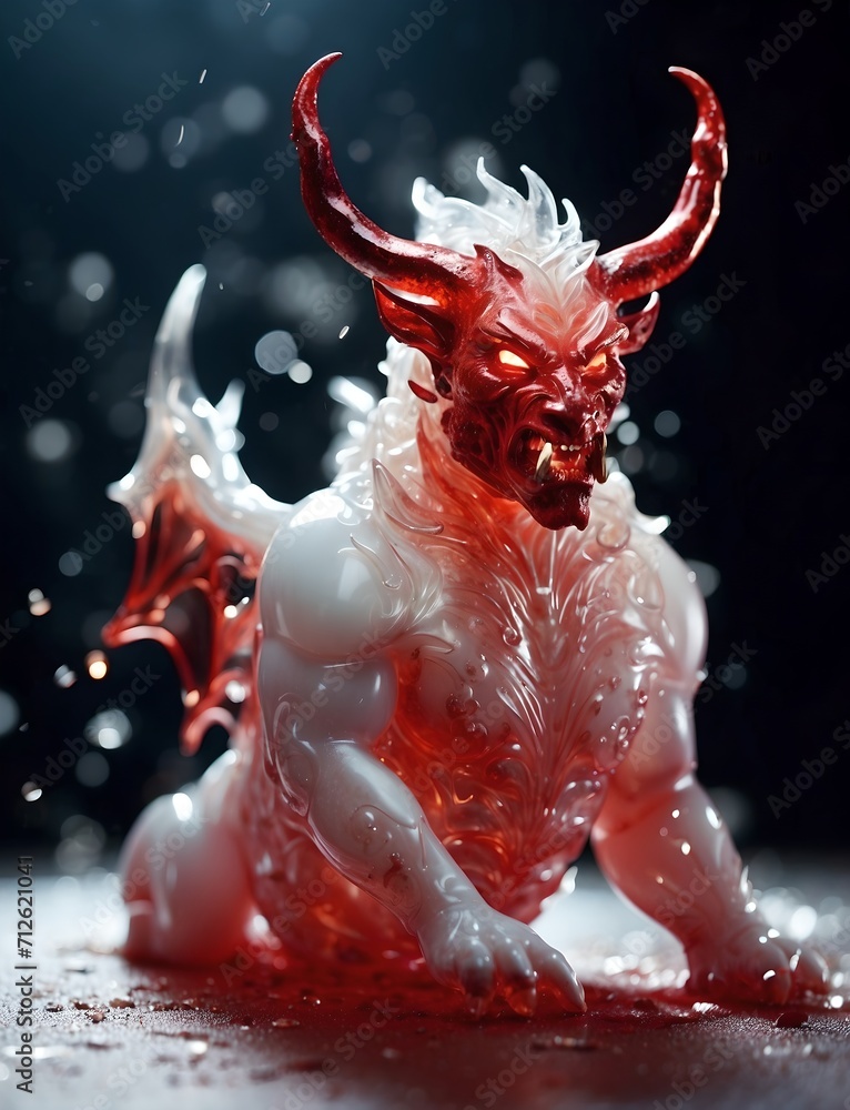 Sculpted Inferno: Capturing the Dynamic Beauty of Shattering Red Glass ...