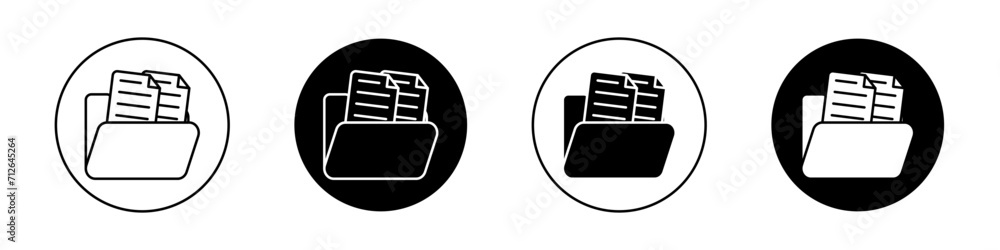 Document archive icon set. Archive Organization and Document Vector ...