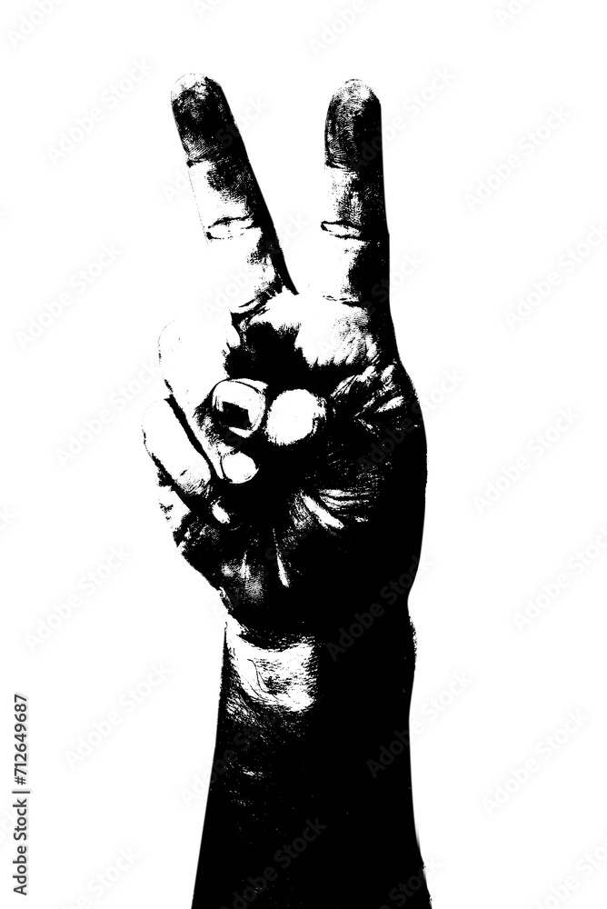 male hand making ok peace sign, arm outstretched, symbol of peace and ...
