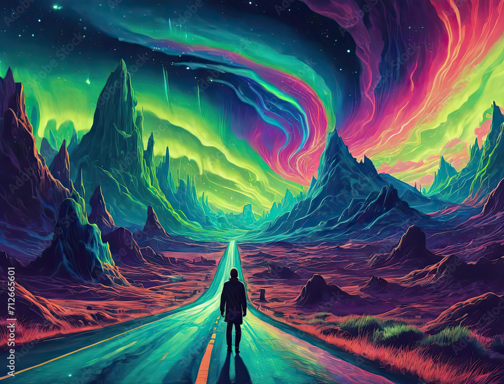 Psychedelic Noir: Vibrant Pulsating Colors and Brooding Atmospheric ...