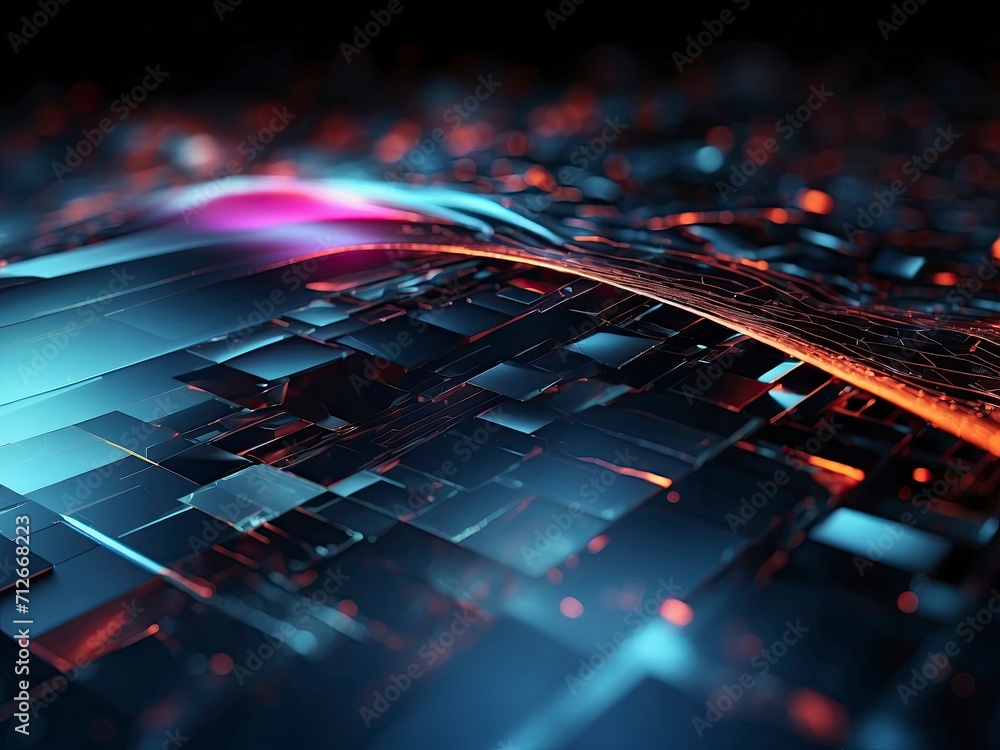 Digital technology abstract graphics poster web page PPT background ...