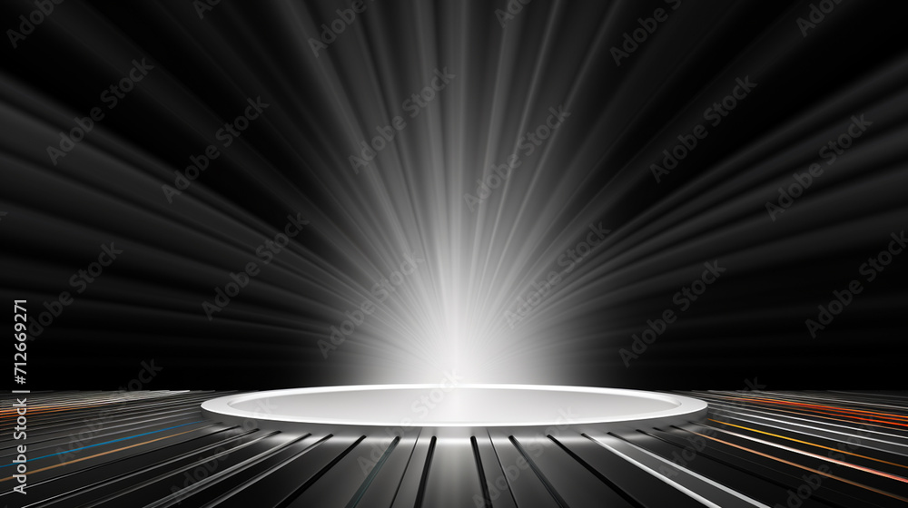 Minimal empty black and white 3d room background with natural shadows ...