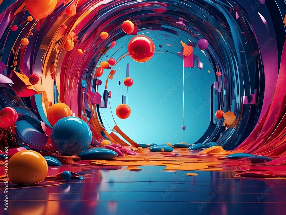 Digital technology abstract graphics poster web page PPT background ...