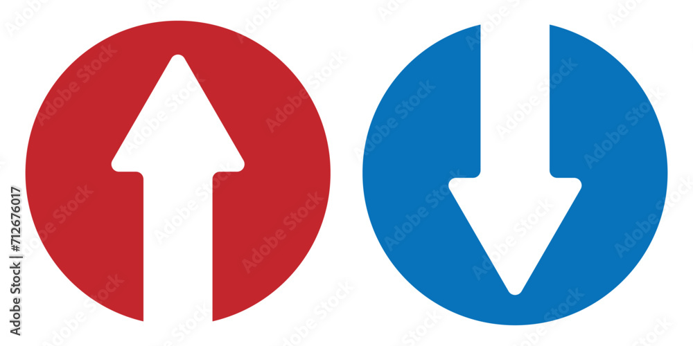 Up and down arrow vector isolated, Rounded mini arrows, up-down icon. A ...