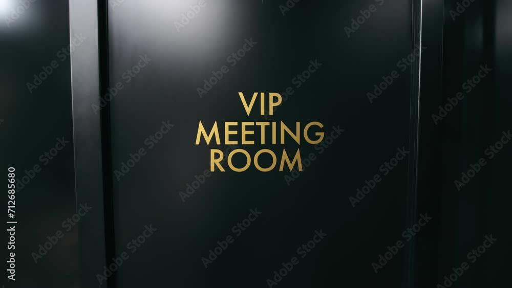 VIP Meeting Room Door Signage. Exclusive access door with a VIP meeting ...