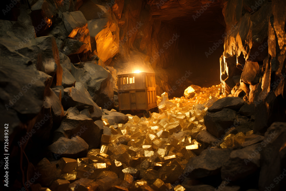 Gold mine full of gold, old gold mine, gold bars, left behind gold in ...