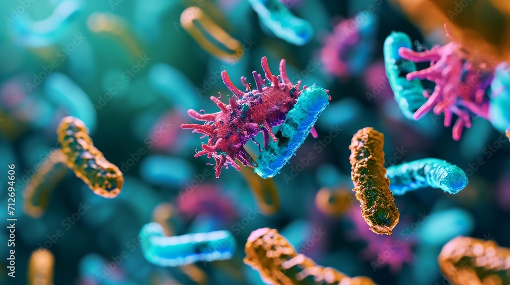 Microbiota microscope microbial closeup wallpaper science backdrop ...