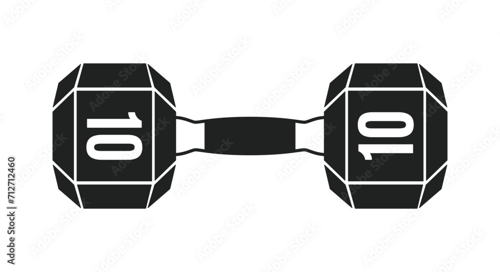 Dumbbell Icon, Dumbbell Vector, Fitness Weights, Dumbbell Illustration ...