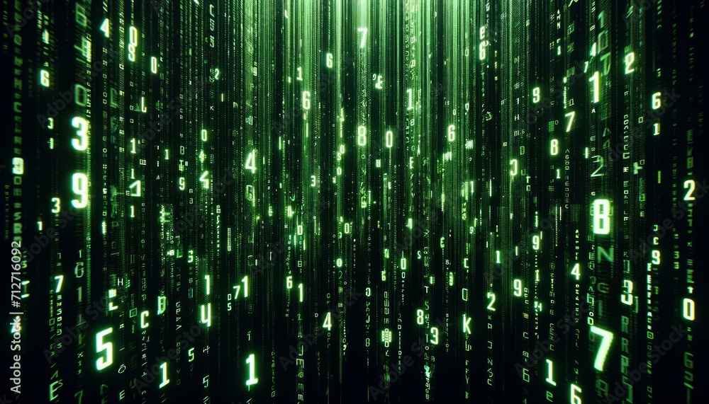 Matrix Code Rain Wallpaper Neon Green Alphanumeric Symbols Flowing Down ...