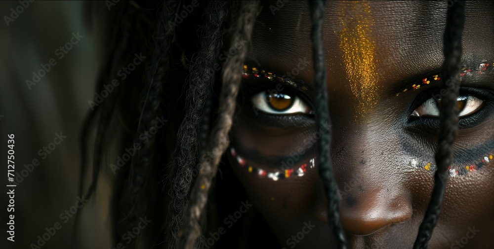 Beautiful african tribe woman, tribal markings, very detailed eye and ...