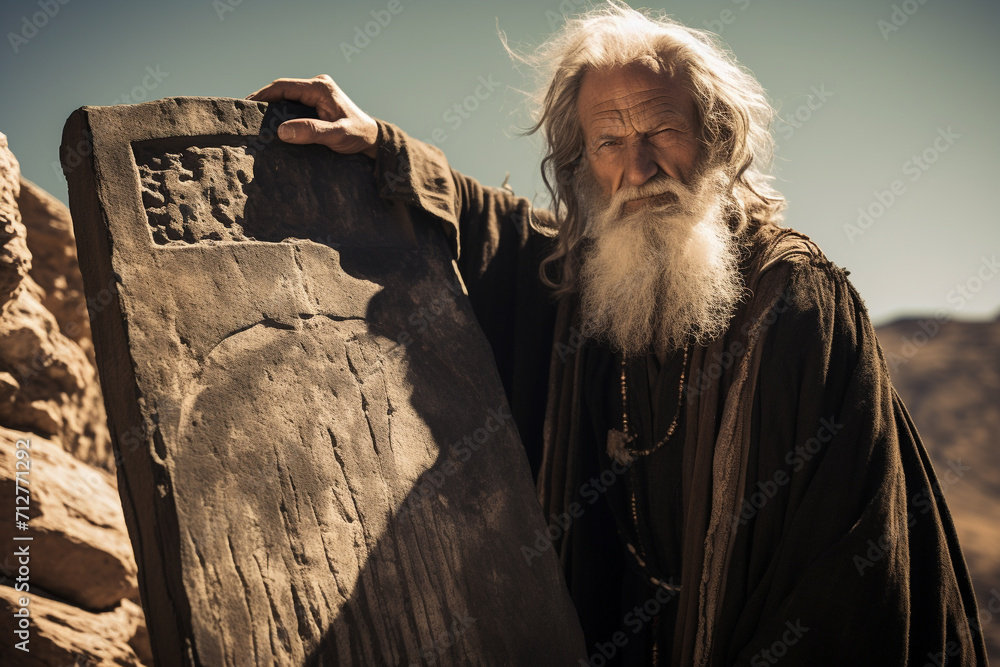 Moses and the 10 ten commandments, bible religion christianity moral ...