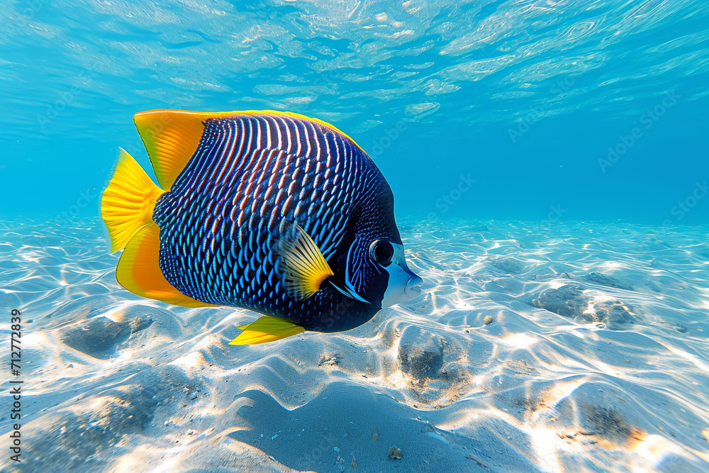 beautiful pretty nice cute funny fish in ocean. sea, aquarium, swimming ...