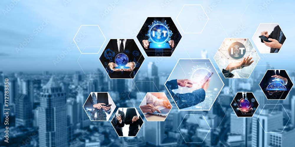 Communication technology , smart connection IOT and people network ...