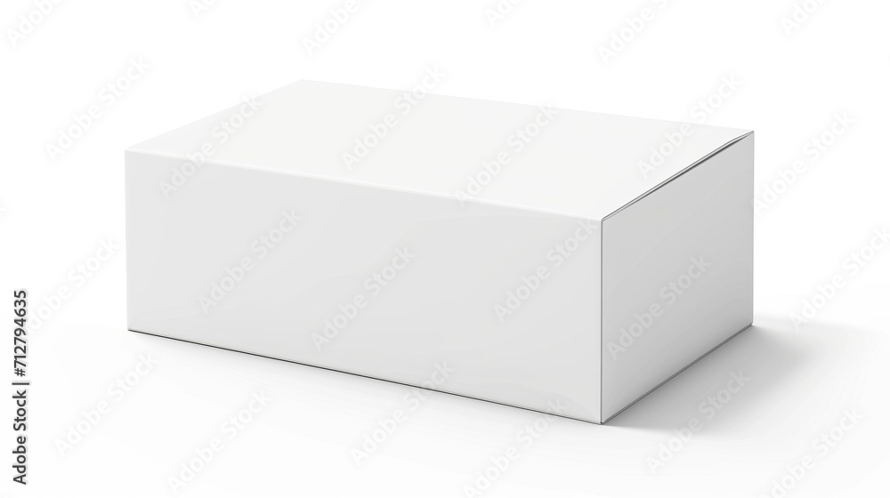 Versatile white box with a mock-up white cardboard package, offering a ...