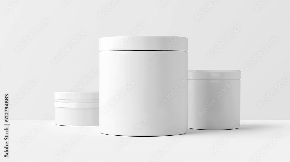 Cylinder package mockup – a white, round, Plastic empty box suitable ...