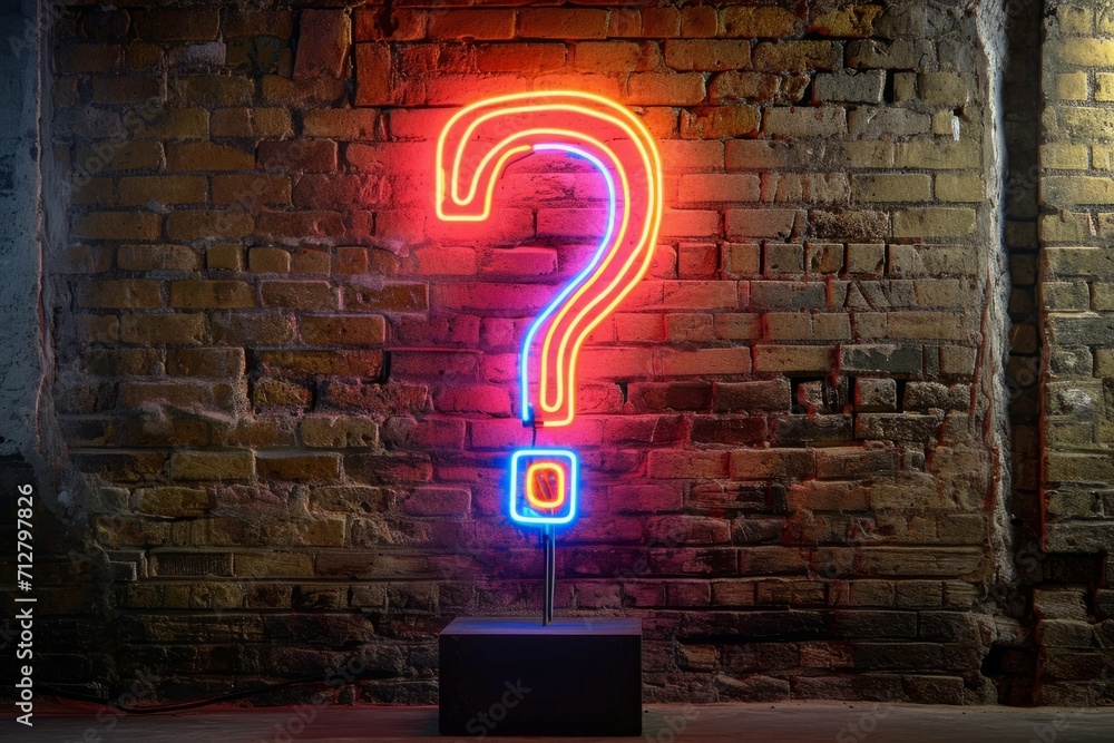 Abstract question mark, conceptual symbol. Background with selective ...