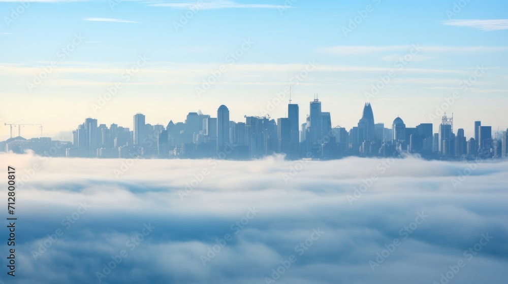 The city skyline is silhouetted by the thick fog, a reminder of how ...