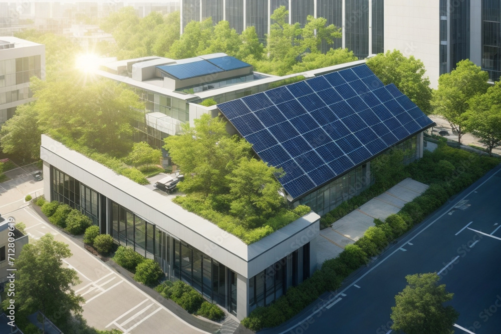 artistic depiction of an office building that prioritizes ...