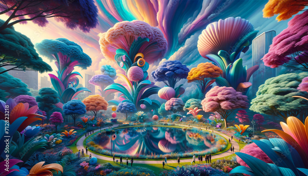 Welcome to imagination park. A surreal, ultra-high-definition city park ...