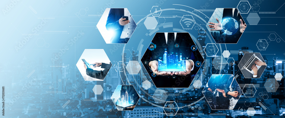 Communication technology , smart connection IOT and people network ...