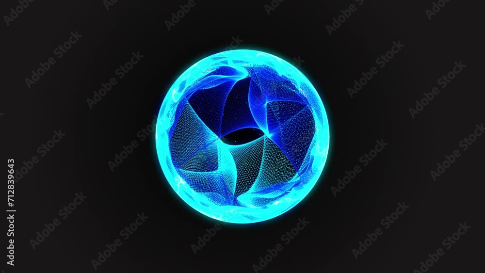 4k Abstract Light Sphere Glowing Background/ 4k animation of an ...