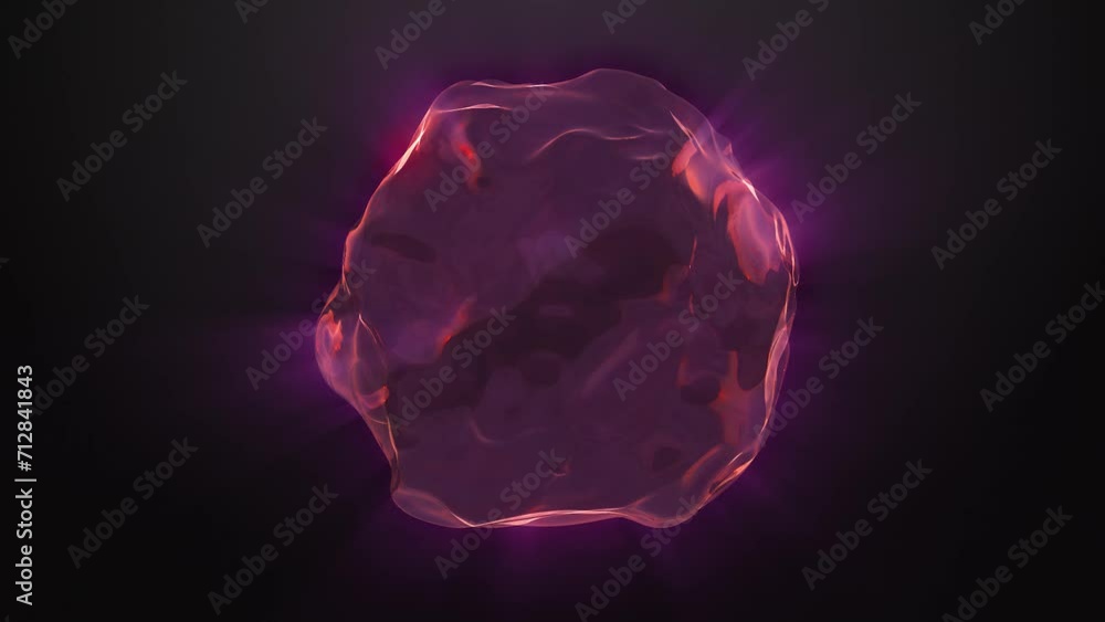 Ring Of Red Liquid Flowing Background Loop/ 4k animation of an abstract ...