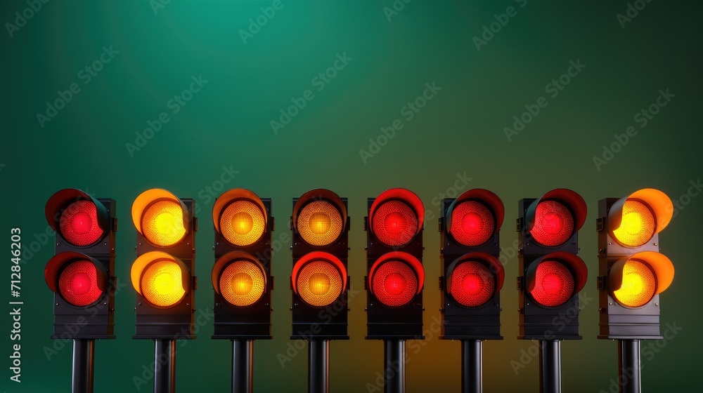 Adaptive traffic signal control systems solid color background Stock ...