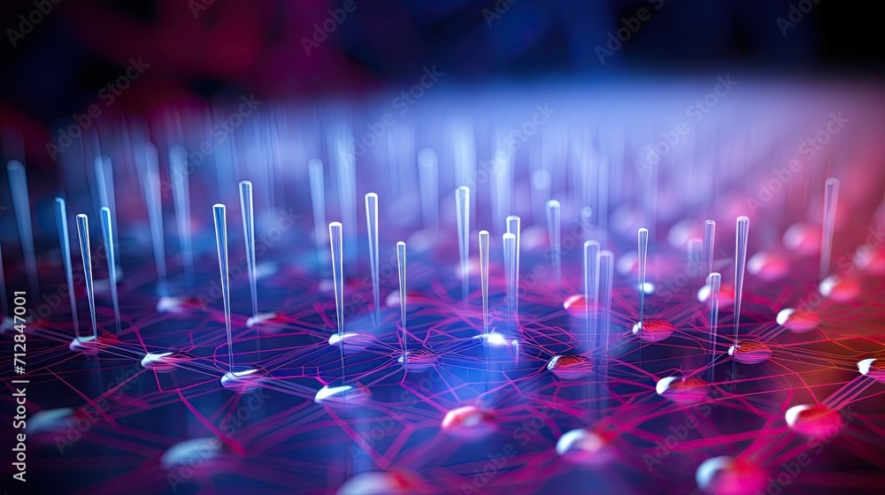 Nanoscale biosensors for diagnostics solid color background Stock ...