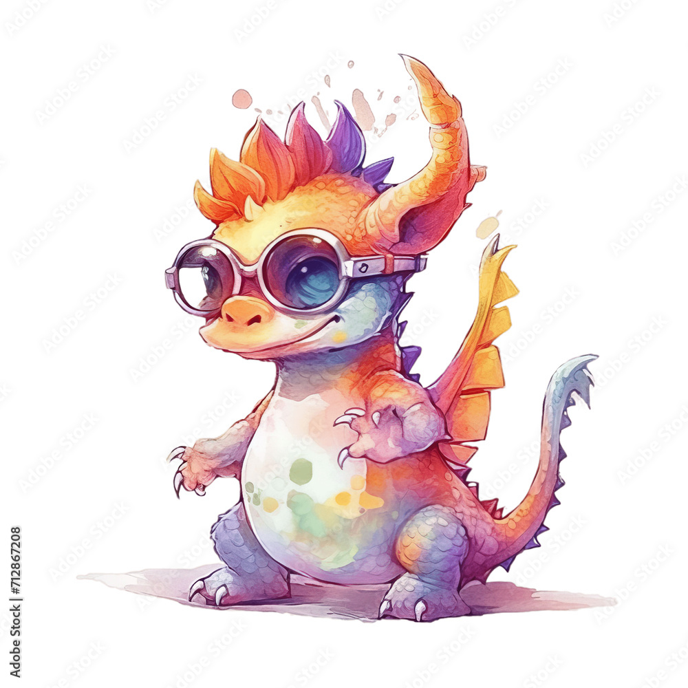 Cartoon dancing lizard on transparent isolate, dancing animals series ...