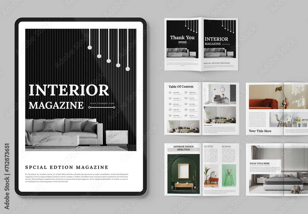 Interior Magazine Design Stock Template | Adobe Stock