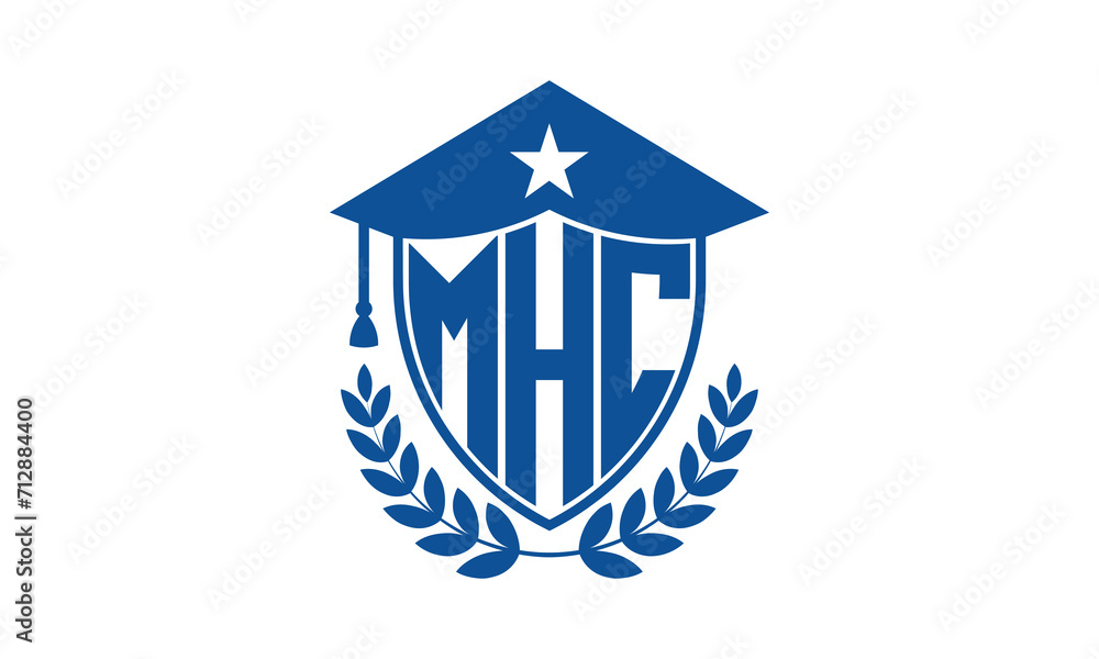 MHC three letter iconic academic logo design vector template. monogram ...